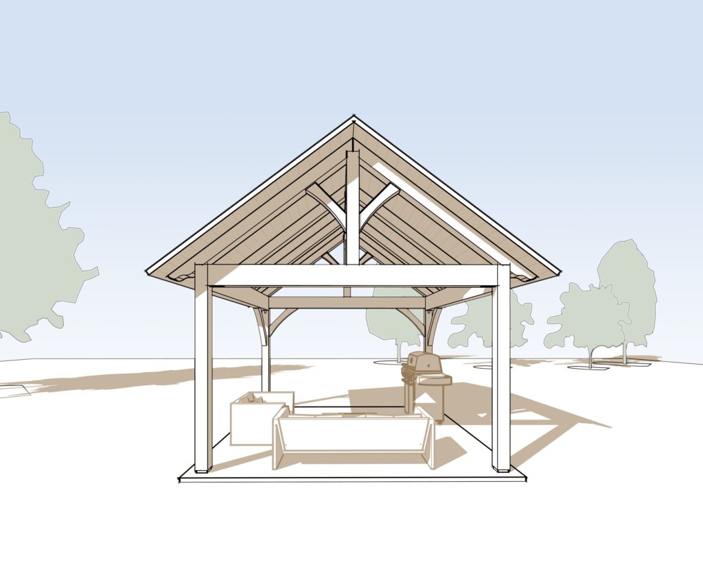 12' x 12' Pavilion – Brooks Post & Beam