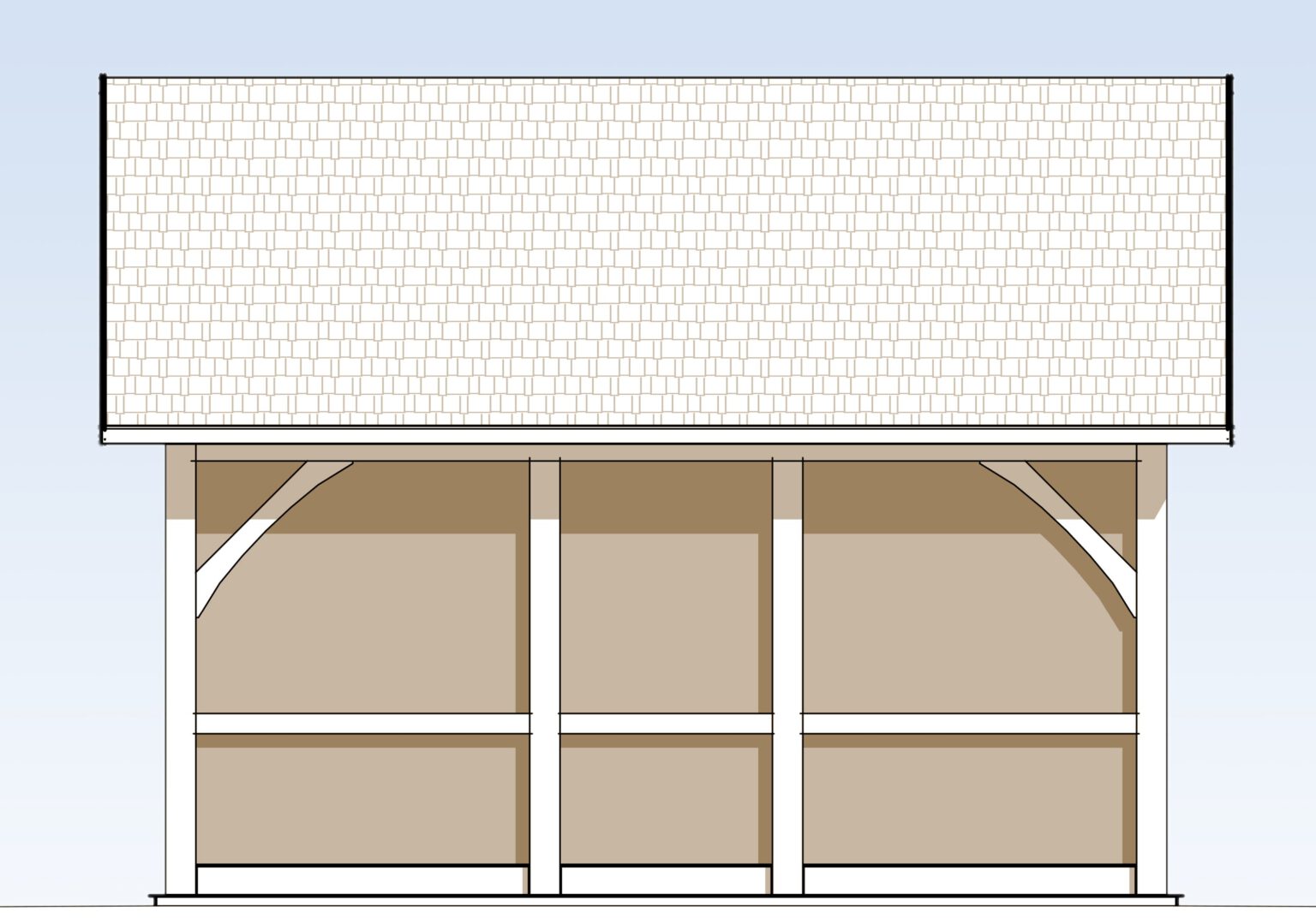 12' x 16' Screenhouse – Brooks Post & Beam