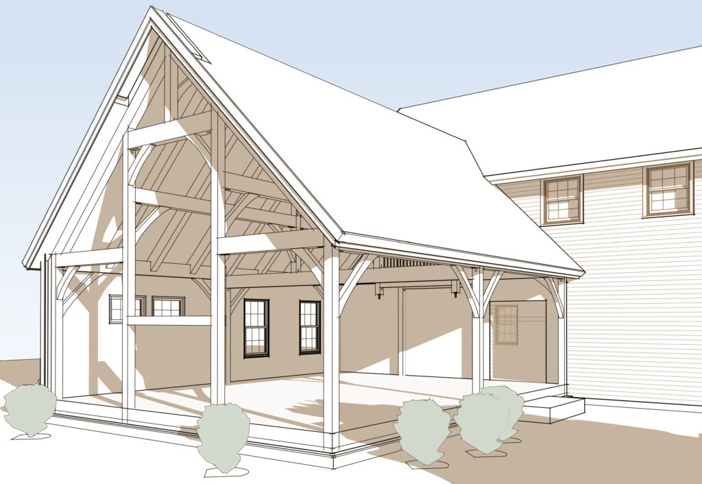 The Hampstead Great Room | Timber Frame Home Addition – Brooks Post & Beam