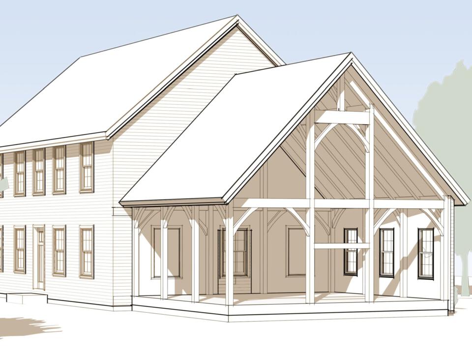 The Hollis Great Room | Timber Frame Home Addition – Brooks Post & Beam