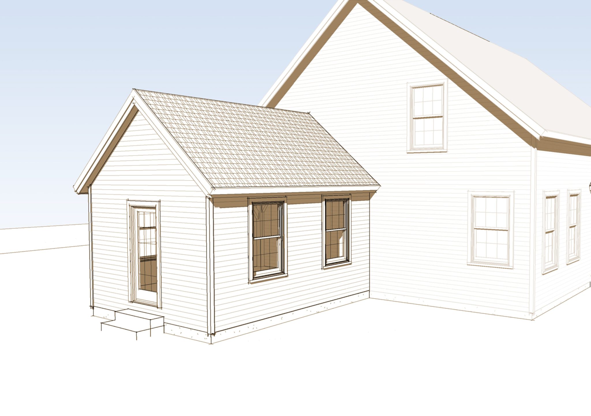 The Ell 12' x 16' Addition | Timber Frame Home Addition – Brooks Post ...