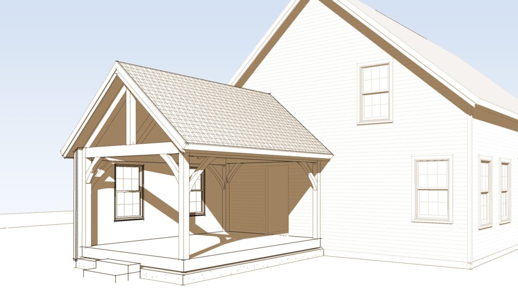 The Ell 12' x 16' Addition | Timber Frame Home Addition – Brooks Post ...