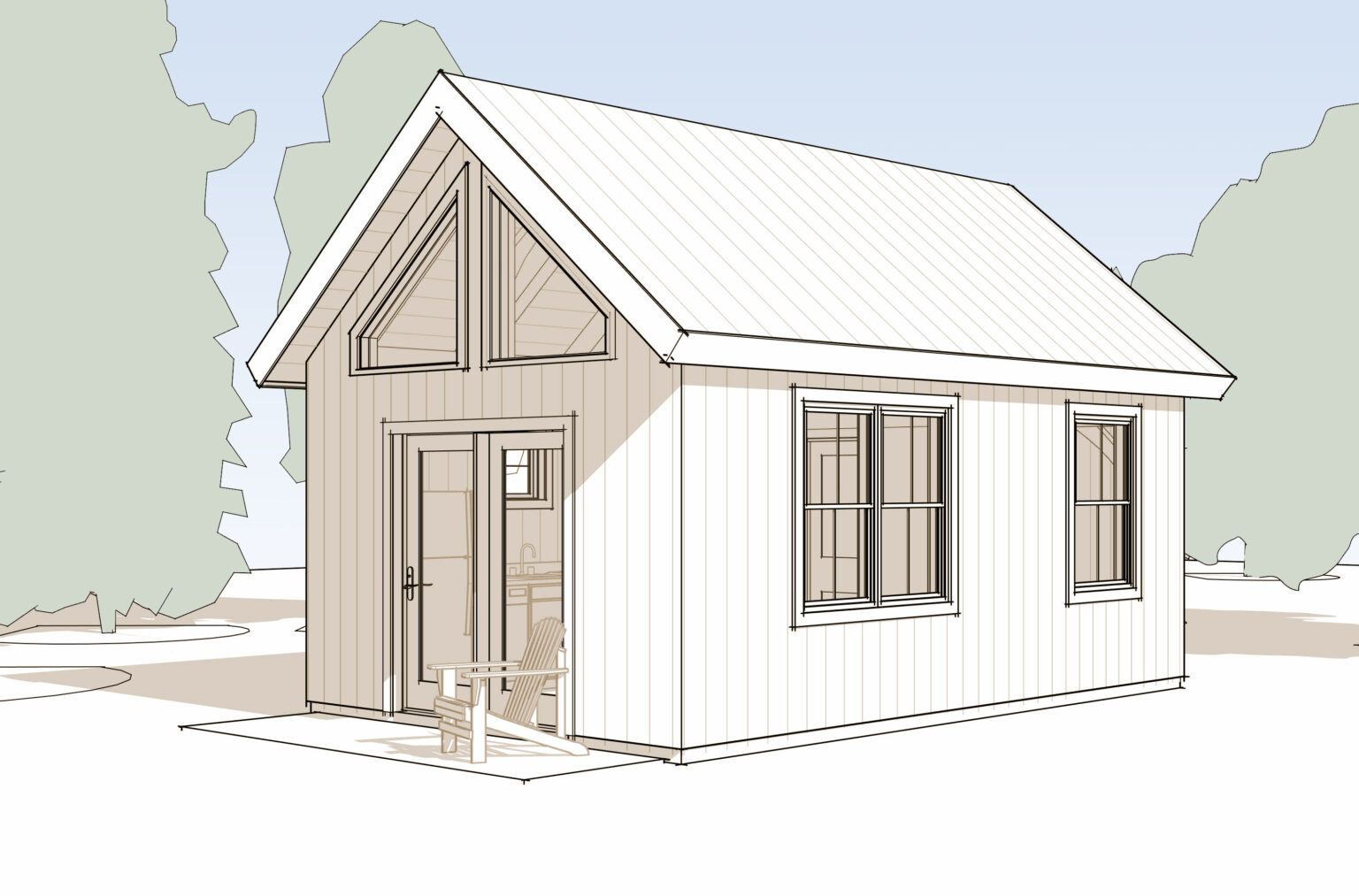 12' x 20' Cabin – Brooks Post & Beam