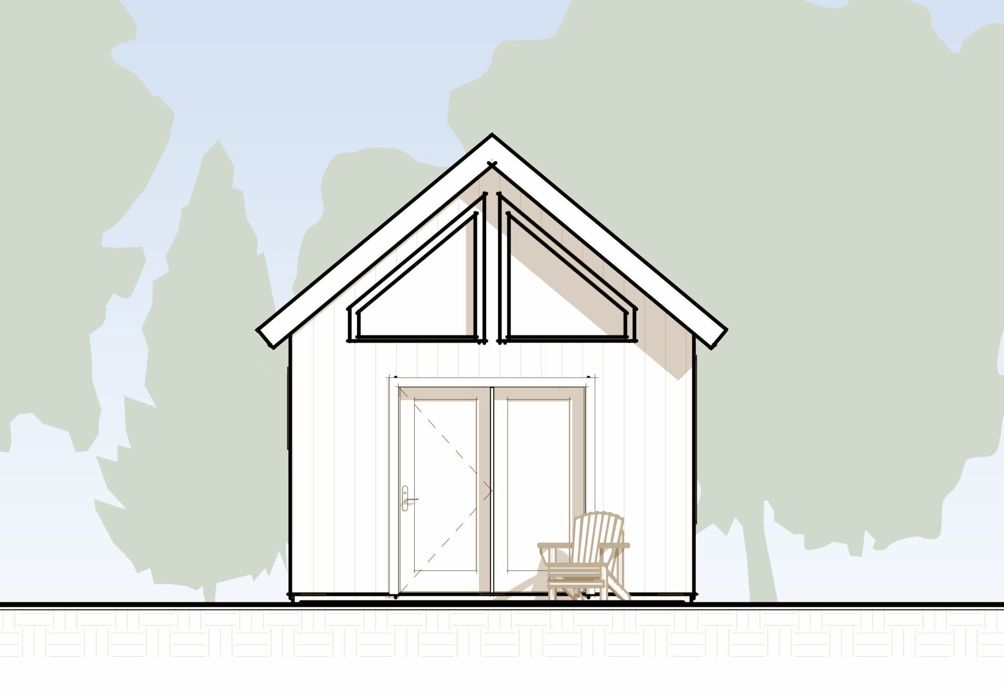 12' x 20' Cabin – Brooks Post & Beam
