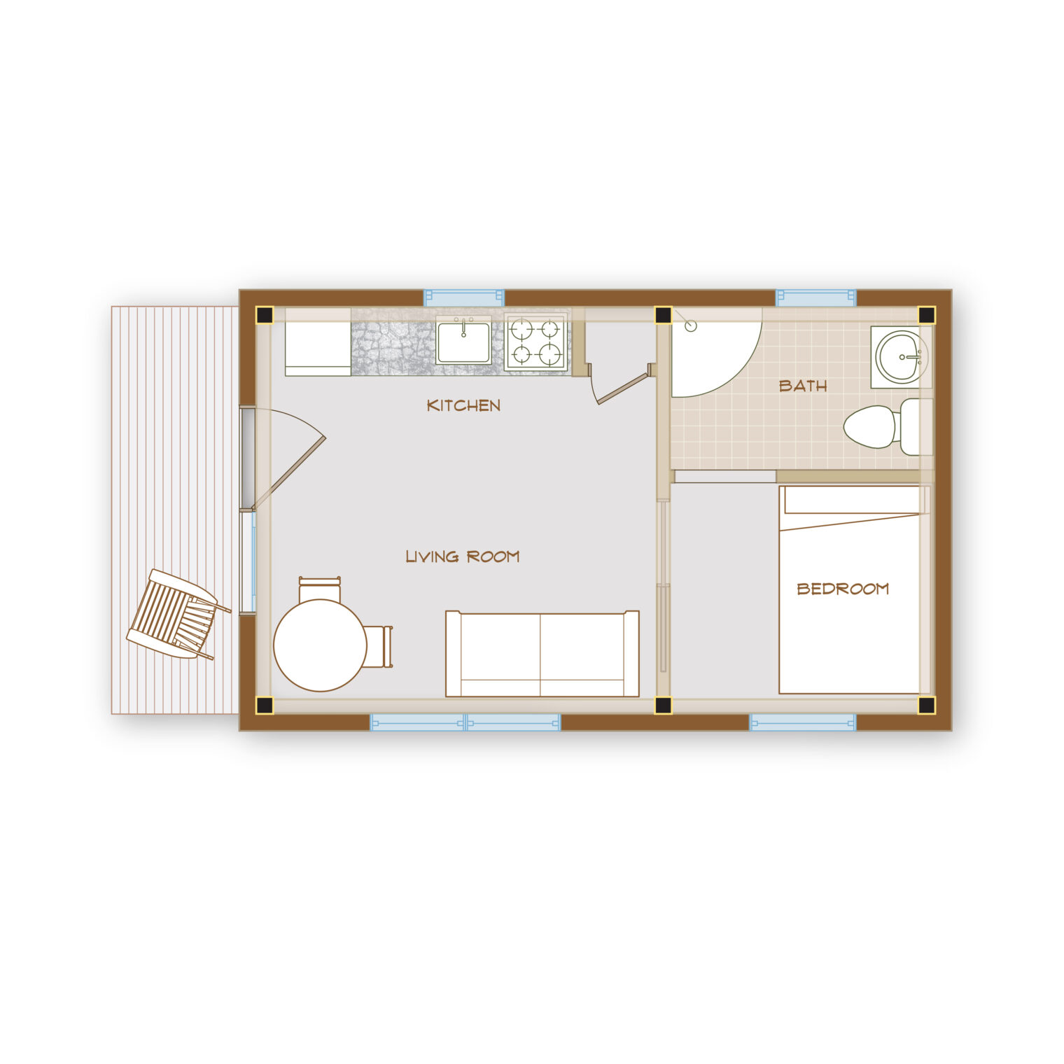 12' x 20' Cabin – Brooks Post & Beam